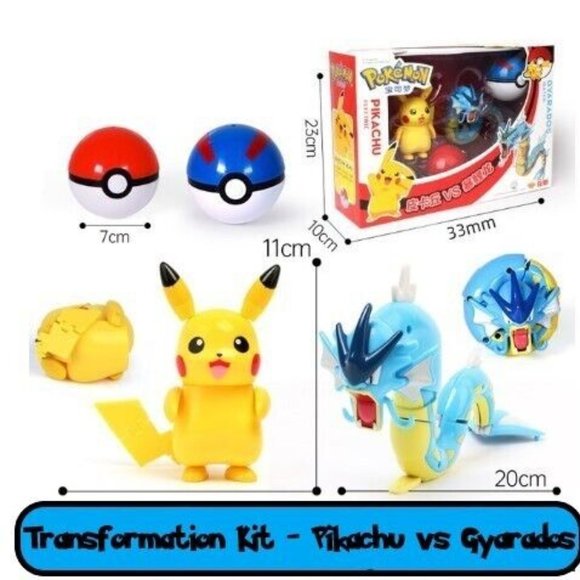 Pokemon | Toys | Official Pokmon Pikachu Vs Gyarados Transform ...